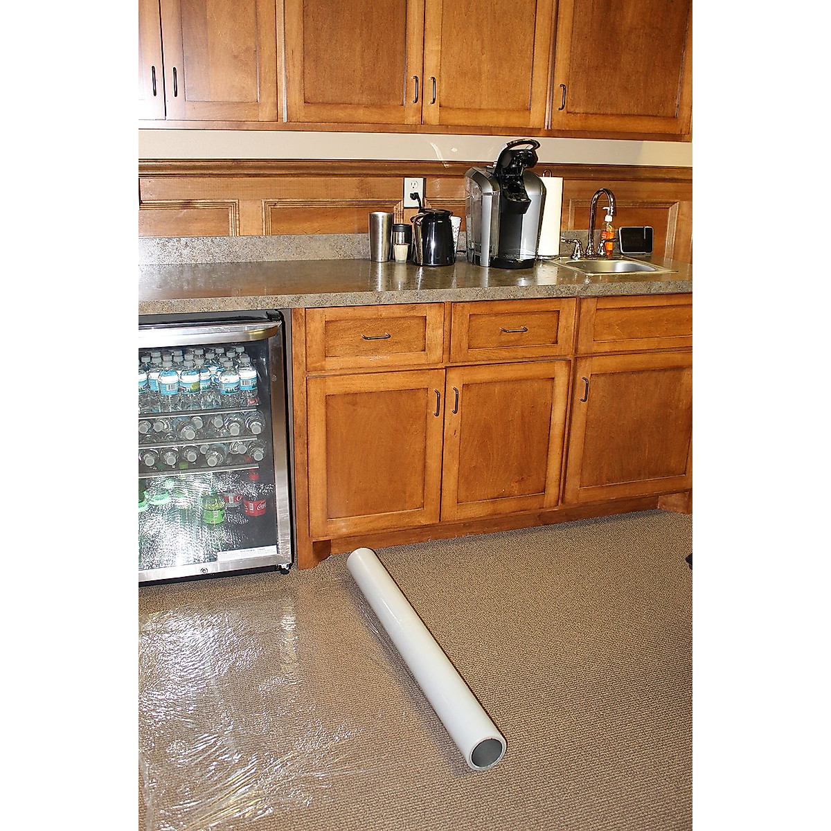 BISupply Plastic Carpet Protector Film, 36in x 200ft – Carpet Cover Plastic Floor Protector, Plastic Carpet Protector