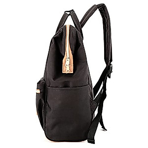 Himawari Laptop Backpack for Women&Men,Wide Open Large USB Charging Port 15.6 Inch Laptop Doctor College Work Bag(123#-Black)