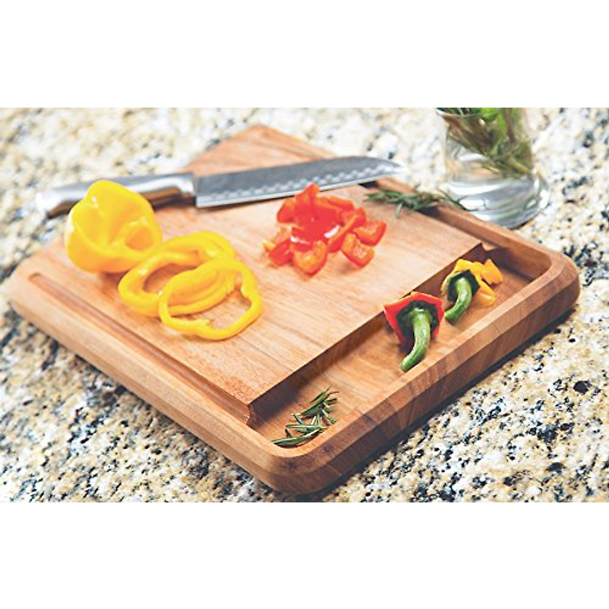 Ironwood Gourmet Big Catch Cutting Board, Acacia Wood, 10.5 x 15 x 1.25 inches