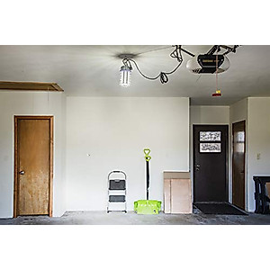 Bergen Industries Inc K5100 100-Watt Temporary High Bay LED Luminaire Plug-in Work Light, 13000LM, 5000K, Stainless Steel Cage,Blue