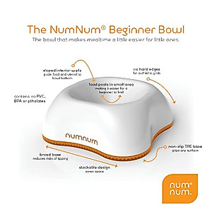 NumNum Starter Kit | Baby Bowl and Spoons Set (Stage 1 + Stage 2) | BPA Free Silicone Toddler Feeding Supplies | Baby Led Weaning Bowl and Baby Utensils For Kids Ages 6 Months+