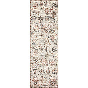Loloi II Saban Collection SAB-09 Ivory/Multi, Traditional 5'-3" x 7'-6" Area Rug