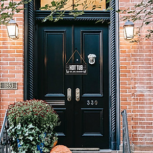 Hot Tub Sit Sip Simmer Wooden Hanging Sign Plaque Rustic Wall Art Decor For Home Decoration 12 X 6 Inches