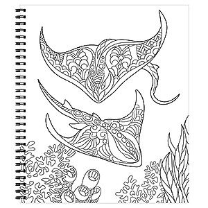 Large Print Easy Color & Frame - Under the Sea (Stress Free Coloring Book)
