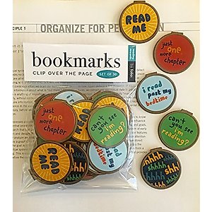 "Clip Over The Page" Bookmarks - Set of 30 - Whimsical Bookish Quotes Bulk Bookmarks for Kids Girls Boys Teens. Perfect for Gifts - Student Incentives – Birthday Party Favors – Reading Incentives