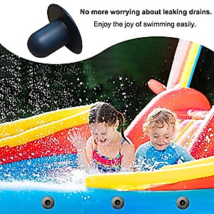 4 PCS Swimming Pool Pump Strainer Hole Plug Replacemen for Bestway & Intex Pools Ground Swimming Plug Wall Plug Stopper (Black)