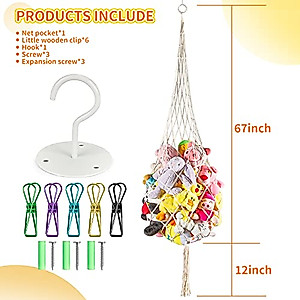 Large Stuffed Animal Net or Hammock, Stuffed Animal Hammock for Hanging, Corner Toy Hammock for Stuffed Animals, Stuffed Animal Storage for Bedroom Nursery Kids Room(Cream)