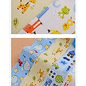 Monvecle 4pcs Pack Baby Infant Waterproof Cotton Changing Pads Washable Resuable Diapers Liners Mats (4pcs Pack-18"x12")