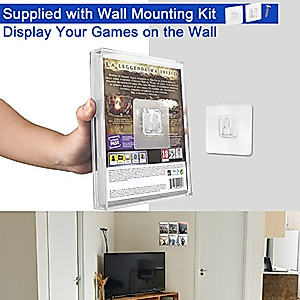 CaSZLUTION Clear Acrylic Video Game Box Protector Case for PS3, PS4, PS5, and Xbox one Game Case, 3mm Thick Dustproof Wall Storage Holder Game Protective Display Case (Pack of 1)