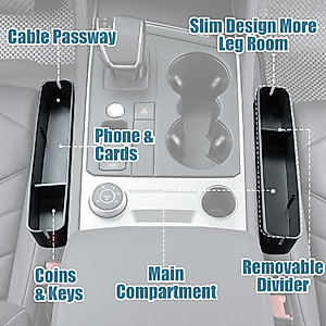 Paffenery 1 Pcs Car Seat Gap Filler Organizer Storage Box for Car Seat Organizer Between Seats, Car Organizers and Storage Front Seat Gap