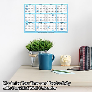 12" x 18" 2024 Wall Calendar Monthly 12 Month Annual Yearly Wall Planner, Reversible, Horizontal/Vertical