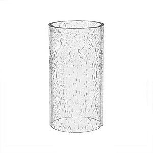 Sunwo Glass Shade Straight Cylinder Glass Lamp Shade Replacement with Multiple Effects (Bubble Straight Cylinder)