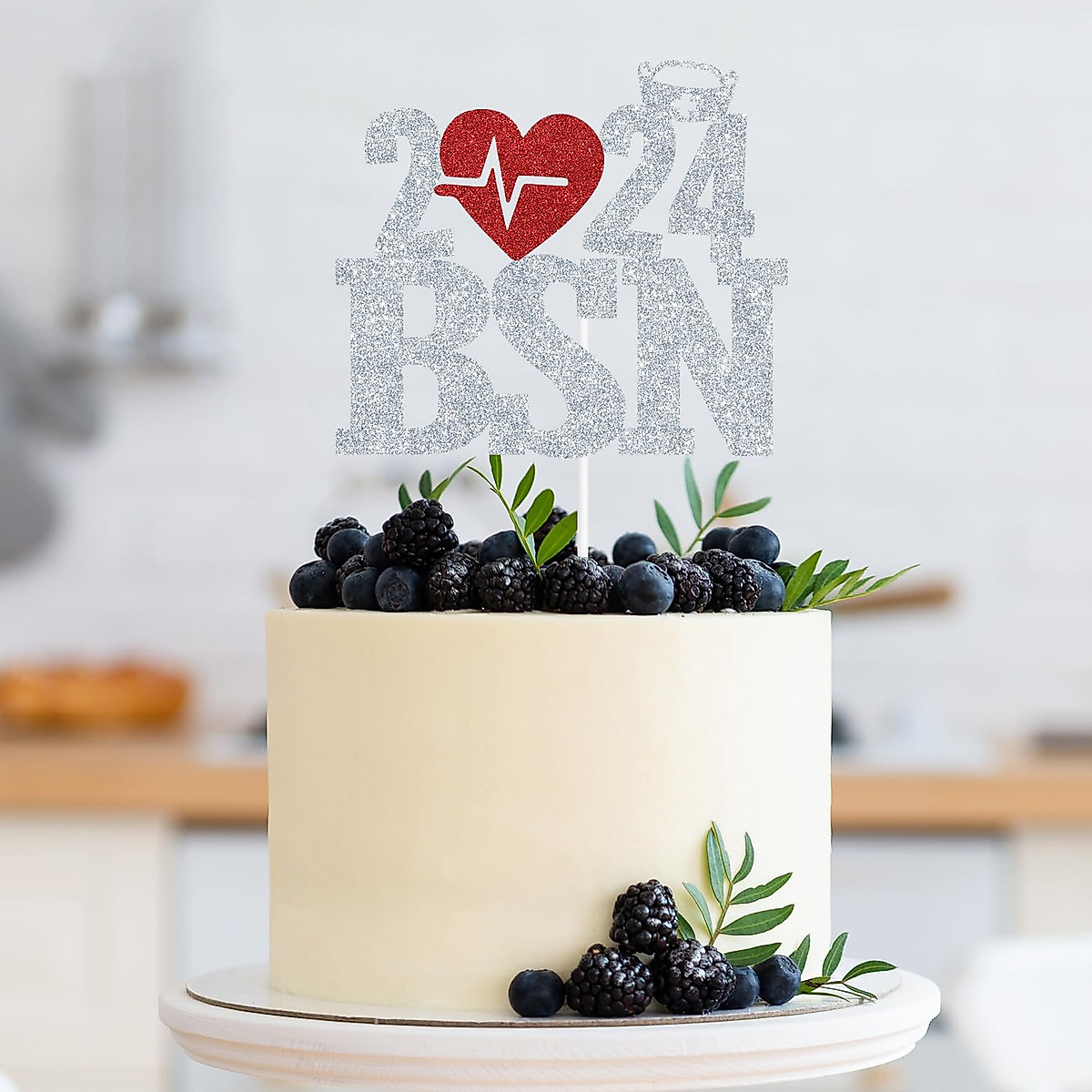 2024 BSN Cake Topper, Nurse Décor, Congrats Nurse, Medical Nursing School Graduation Party Decorations Supplies