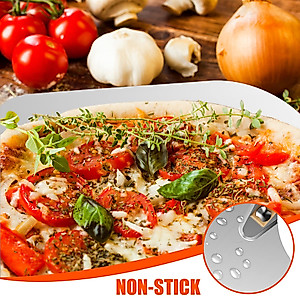 mobzio Pizza Peel Metal Pizza Spatula, Pizza Paddle 12 x 14 inch, Pizza Cutter Rocker, Pizza Paddle with Foldable Handle, Aluminum Pizza Peel Kit for Dough, Bread & Pastry, Pizza Oven Accessories