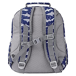 Choco Mocha Shark Backpack for Boys Pre-K Backpack for Boys Preschool Backpack for Kids Kindergarten Backpacks for Boys 15 inch Backpack for Boys Shark Bookbag 3-5 4-6 with Chest Strap Blue