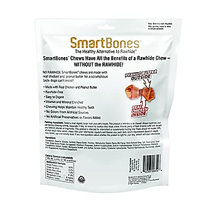 SmartBones with Peanut Butter Mini Chews 30 Count, Rawhide-Free Chews for Dogs, No Artificial Preservatives or Flavors Added, 16.9 OZ (SBPB-00310)