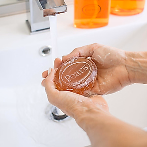 Pears Soap, Face & Body Soap, Variety 12-Pack – Pure & Gentle Transparent Bar Soap Bundle, Moisturizing Glycerin Soap for Glowing Skin, Amber, Blue, and Green Soap Bars, 3.53 Oz Ea