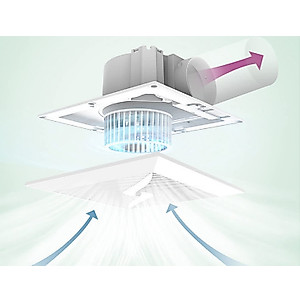 Nalle Ventilation Fan Ceiling Bathroom Exhaust Fan Extractor Fan (No Attic Access Required) (120 CFM 1.2 Sones) （Style B）