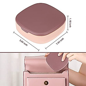 YLUZS Small Jewelry Organizer, Mini Travel Jewelry Organizer, Portable Jewelry Box Earrings, Rings, Bracelets, pendants, Necklaces, Jewelry Box with Makeup Mirror -Pink