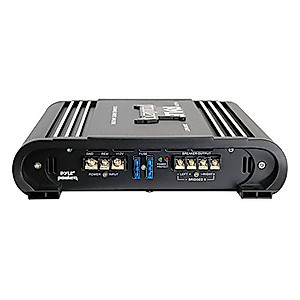 Pyle 2 Channel Car Stereo Amplifier - 2000W High Power Dual Channel Bridgeable Audio Sound Auto Small Speaker Amp Box w/ MOSFET, Crossover, Bass Boost Control, Silver Plated RCA Input Output-PLA2378
