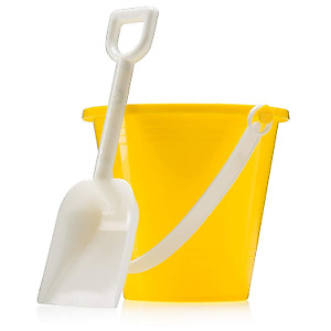 Top Race 6 Pack of 5 Beach Pails Sand Buckets and Shovels Toy - Pool and Swim Toys for Kids - Toddler Sandcastle Molds - Kids Sandbox Accesory Set for Summer Outdoor Beach Fun for Children