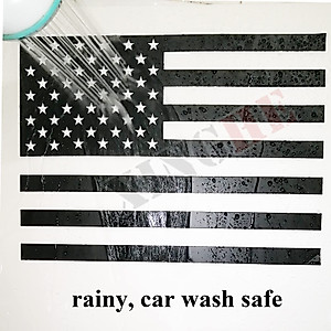 Xinghe for Toyot@ Tacoma 2005-2023, American Flag Decals for Truck Back Sliding Window, Matte Black USA Flag Decal for Truck Back Window, Waterproof Vinyl, Durable and Easy Remove Truck Decal