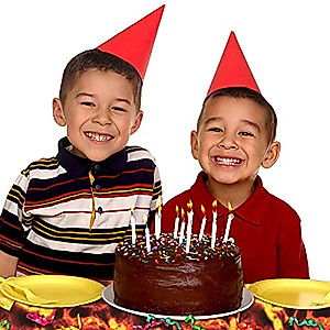 Lava Tablecloth Volcano Decorations Halloween Plastic Table Covers Lava Party Supplies Volcano Tablecloth Fire Table Covers Waterproof Oil Resistant Tablecloth for Home Party Decor (1 Piece)