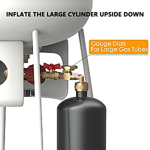 MEFUN Propane Refill Elbow Adapter 1lb to 20lb, QCC1 Propane Refill Elbow Adapter with Gauge and ON-Off Control Valve for Camping Grill 1LB Propane Tank to Be Refilled Gas from 5~40 LB Propane Tank