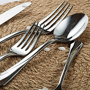 Alata Alice 20-Piece Silverware Set Stainless Steel Flatware Set,Service for 4,Mirror Polished Cutlery Set,Dishwasher Safe