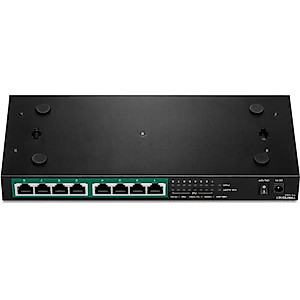 TRENDnet 8-Port Gigabit PoE+ Switch, 65W PoE Power Budget, 16Gbps Switching Capacity, IEEE 802.1p QoS, DSCP Pass-Through Support, Fanless, Wall Mountable, Lifetime Protection, Black, TPE-TG83