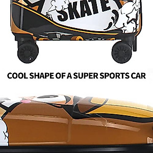 GinzaTravel Children's Fashion Suitcase 18 Inch Children's Fun Series No. 4 (Twin Series) (Sunshine Boy, 18")