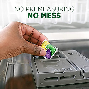 Cascade Platinum Dishwasher Pods, ActionPacs Dishwasher Detergent with Dishwasher Cleaner Action, Lemon Platinum Plus, 70 Count