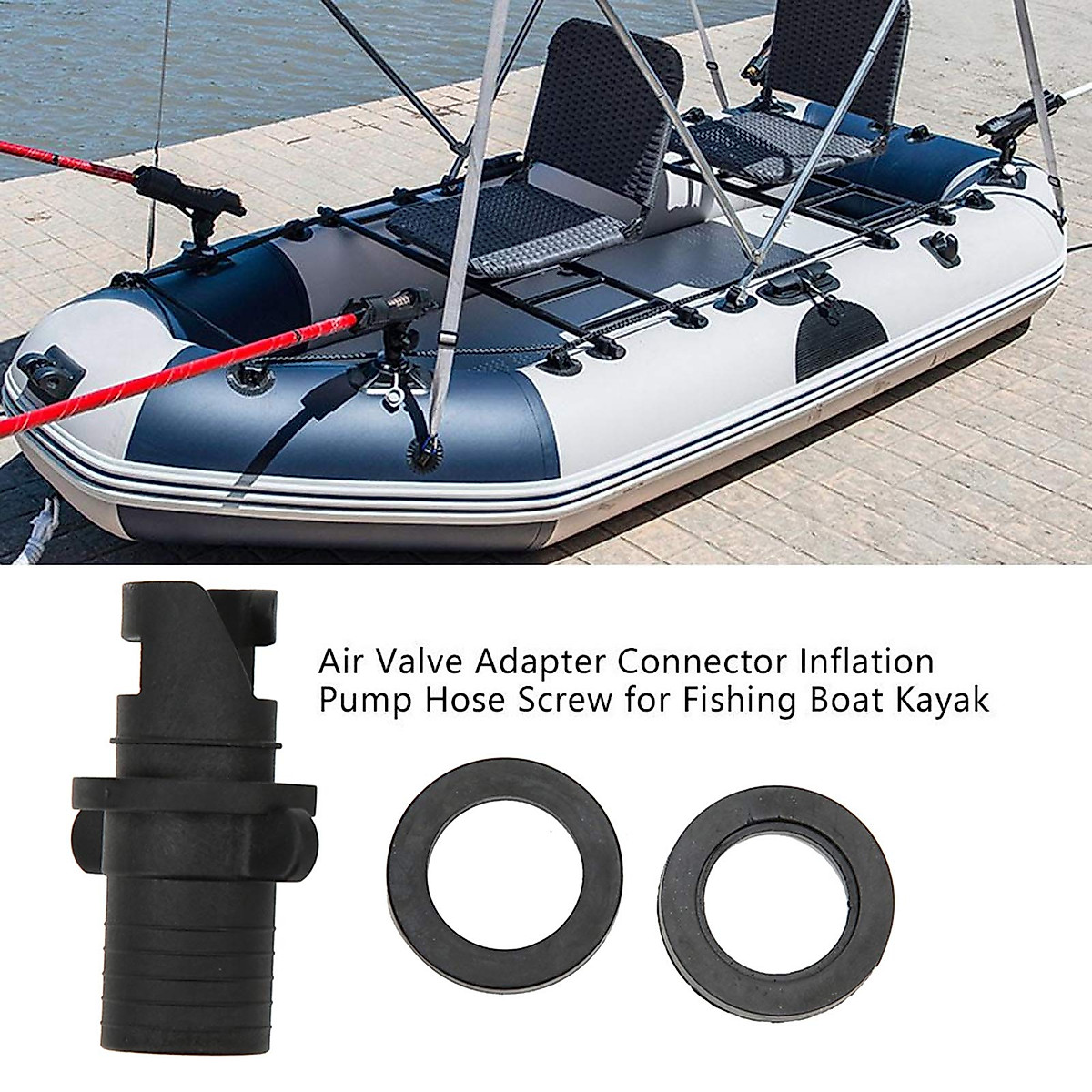 Pump Hose Valve Adapter, Inflatable Boat Foot Pump Valve Adapter for Inflatable Boat Kayak Boat Halkey Roberts Valve Adapter Air Pump Adapter For Inflatables