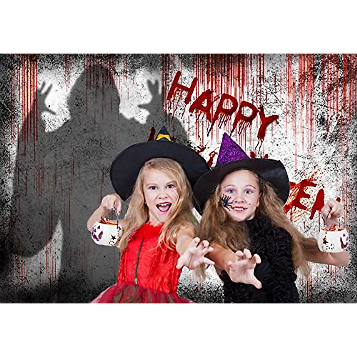 Happy Halloween Backdrop Nightmare Before Christmas Background Scary Ghost Party Decorations for Kids Photography Pictures 7X5FT 072