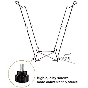 Artigarden Garden Trash Bag Holder - Outdoor Leaf Bag Support Stand Multi-Use Metal Garbage Bag Holder Frame Holds 30-45 Gallons Bag for Camping Leaves Gardening Parties Yard Weeding (Black)