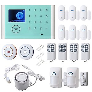 SEHOMY 16 Pieces kit Home Security System with GSM and WIFI APP Control, Wireless Door sensor Burglar Realtime Alarm for Office Shop, Apartment Security, Compatible with Alexa and Google Assistant