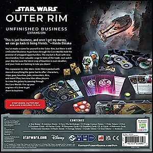 Star Wars: Outer Rim - Unfinished Business Expansion - Strategy Game, Adventure Game for Kids & Adults, Ages 14+, 1-4 Players, 3-4 Hour Playtime, Made by Fantasy Flight Games