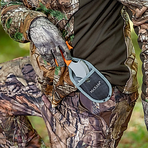 Maxam 5-Inch Skinning Knife with Gut Hook & Sheath - 3.5" 8Cr18MoV Stainless Steel Blade with Bead Blast Finish