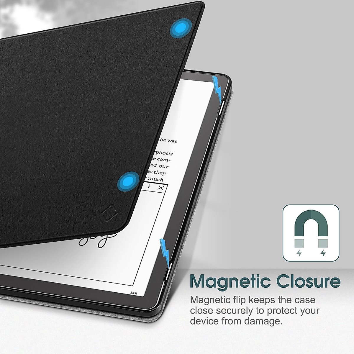 Fintie Rotating Case for Kindle Scribe (2024/2022 Release) - 360 Degree Rotatable Protective Stand Cover with Auto Sleep/Wake for 10.2 Inch Kindle Scribe 2022 and 2024 Releases, Black