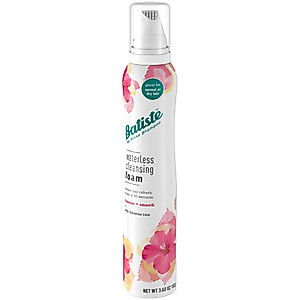 Batiste Waterless Cleansing Foam Cleanse and Smooth with Hibiscus Root, 3.60 OZ