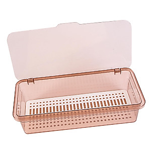 ifundom Flatware Tray Kitchen Drawer Organizer With Lid And Drainer- Kitchen Cutlery Tray and Utensil Storage Container with Cover- Dust- Proof Dinnerware Holder