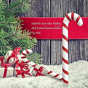 2pcs Inflatable Candy Canes Balloons for Christmas Candy Cane Decorations - Large Pool Floats Outdoor Candy Canes Balloons for Candy Cane Christmas Decorations