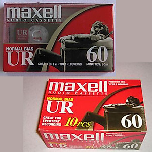 Maxell UR-60 Audio Cassette- Box of 10