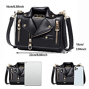 Sfly Women Satchel Shoulder Bag Leather Crossbody Handbags Ladies Evening Clutch Purse Unique Cute Jacket Bag