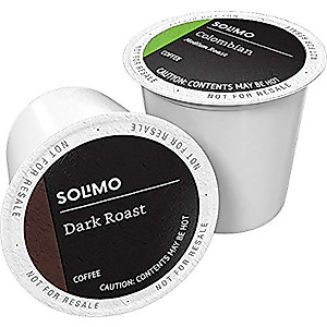 Amazon Brand – 48ct. Solimo Coffee Pods (24ct Dark Roast & 24ct Colombian Medium Roast), Compatible with Keurig 2.0 K-Cup Brewers