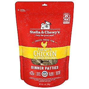 Stella & Chewy's Freeze Dried Raw Dinner Patties – Grain Free Dog Food, Protein Rich Chewy’s Chicken Recipe – 14 oz Bag