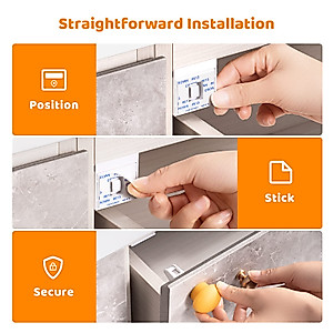 MtMinn Child Safety Magnetic Cabinet Locks (20 Pack + 4 Keys) - Baby Proofing Cupboard Locks with Key for Toddler-Easy Installation, Invisible