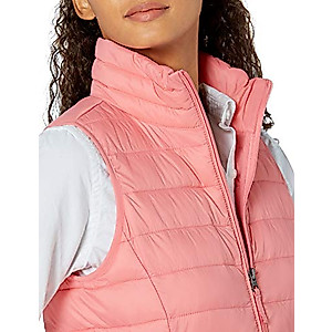 Amazon Essentials Women's Lightweight Water-Resistant Packable Puffer Vest, Pink, X-Large