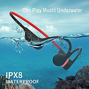 dbcollections Open-Ear Bluetooth Bone Conduction Sport Headphones - Sweat Resistant Wireless Earphones for Workouts and Running - Built-in Mic, with Hair Ban