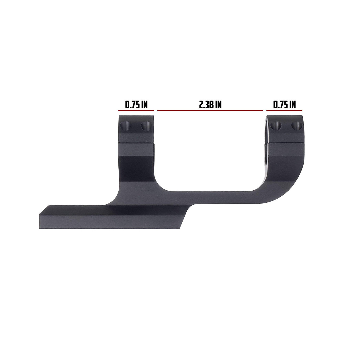 Monstrum 1-4x20 Rifle Scope with Rangefinder Reticle | ZR251 Slim Profile Series Offset Scope Mount | Bundle